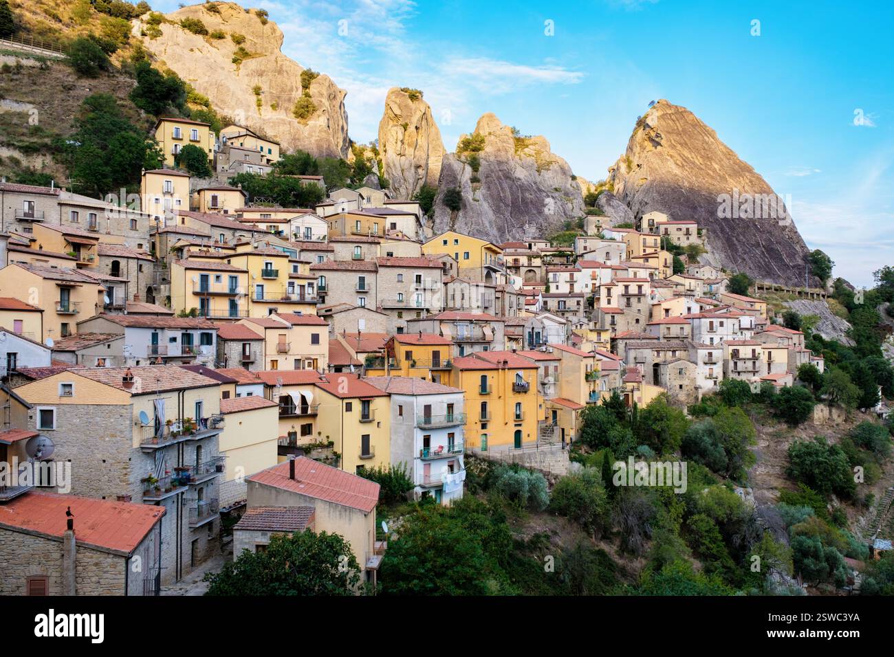Nestled among breathtaking rock formations, Castelmezzano village ...