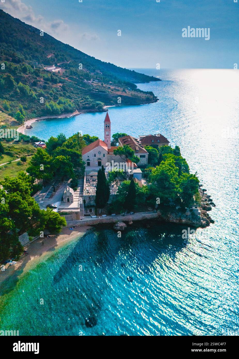 Nestled along the stunning coast of Brac Island Croatia, a picturesque ...
