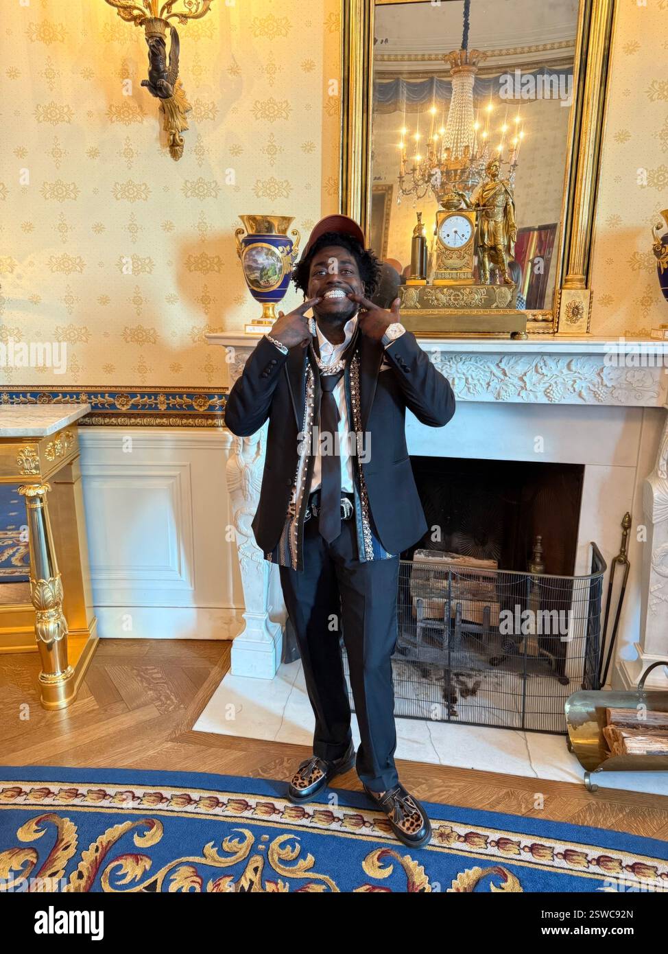 Washington, United States. 20 February, 2025. Rapper Kodak Black, poses ...