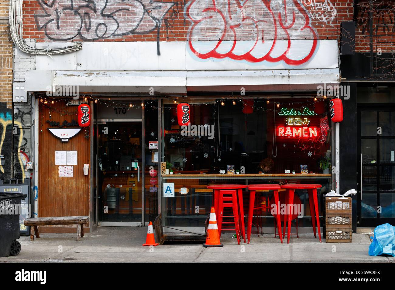 Mr. Taka Ramen, 170 Allen St, New York, NYC storefront of a Japanese ...