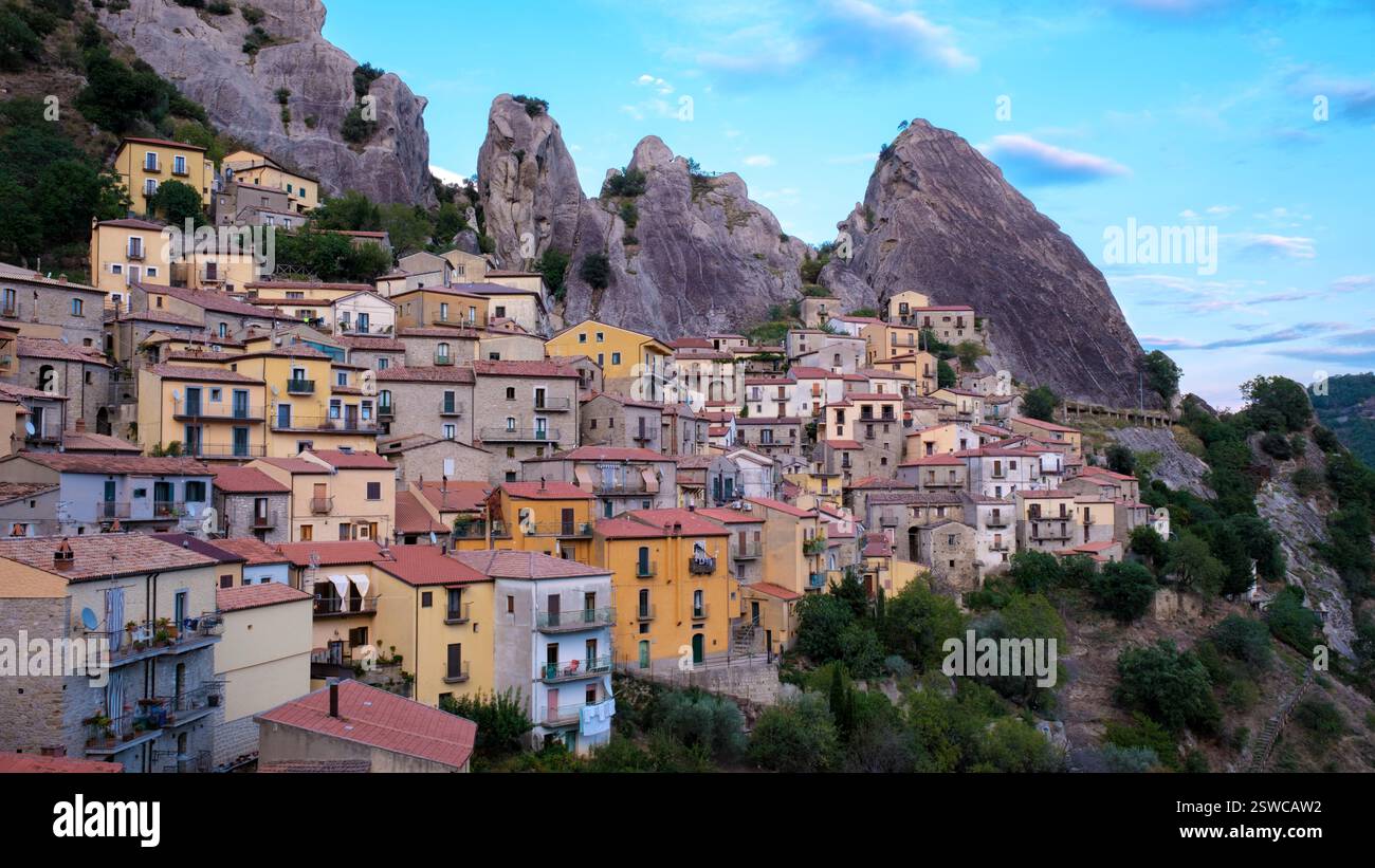 Charming Castelmezzano village set among dramatic rock formations in ...