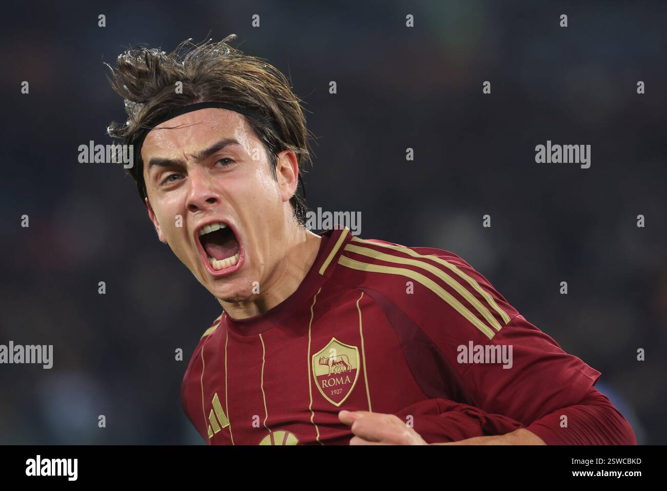 Rome, Italy 20.02.2025 : Paulo Dybala of Roma score the goal 1-1 and ...