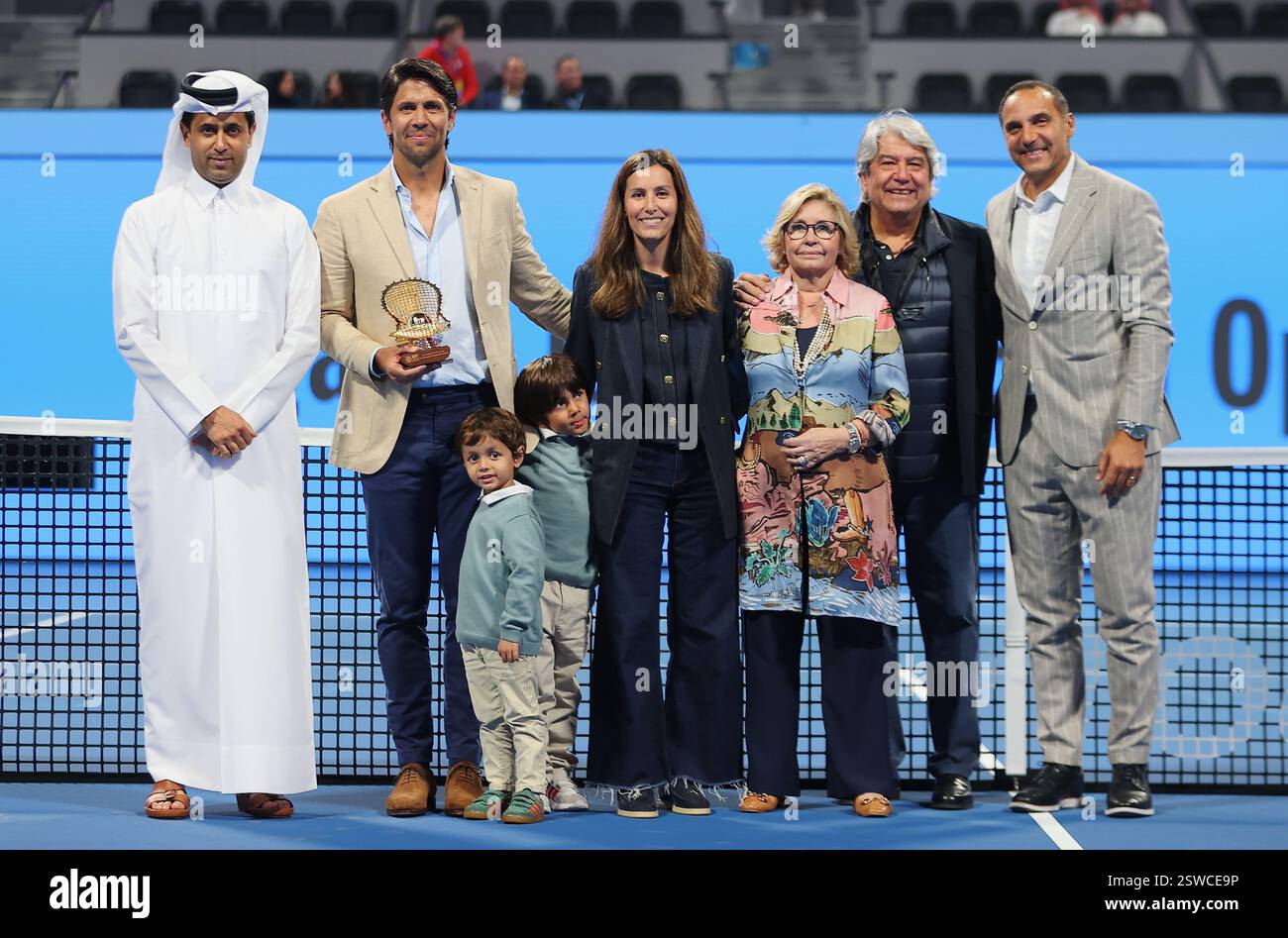 Nasser al-Khelaifi, Fernando Verdasco, Ana Boyer Preysler and Karim ...