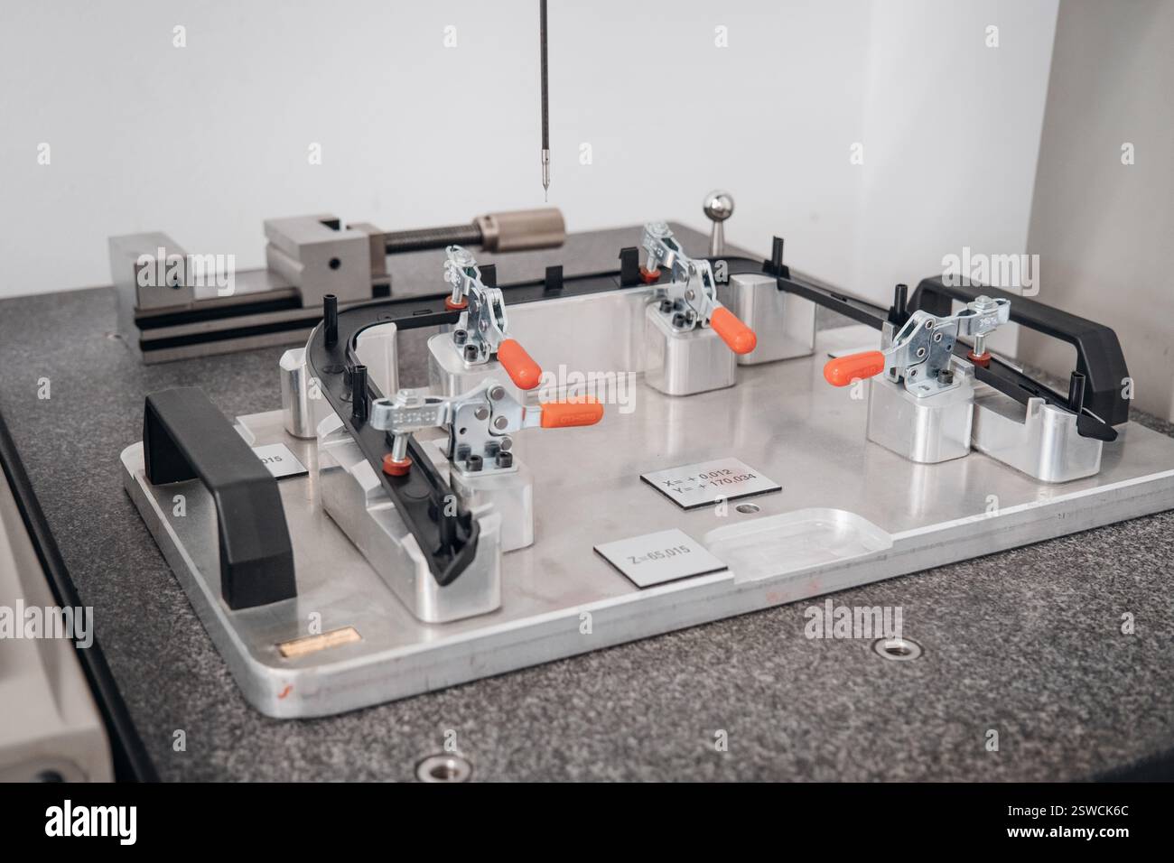 Precision Measurement Setup: Coordinate Measuring Machine inspecting a ...