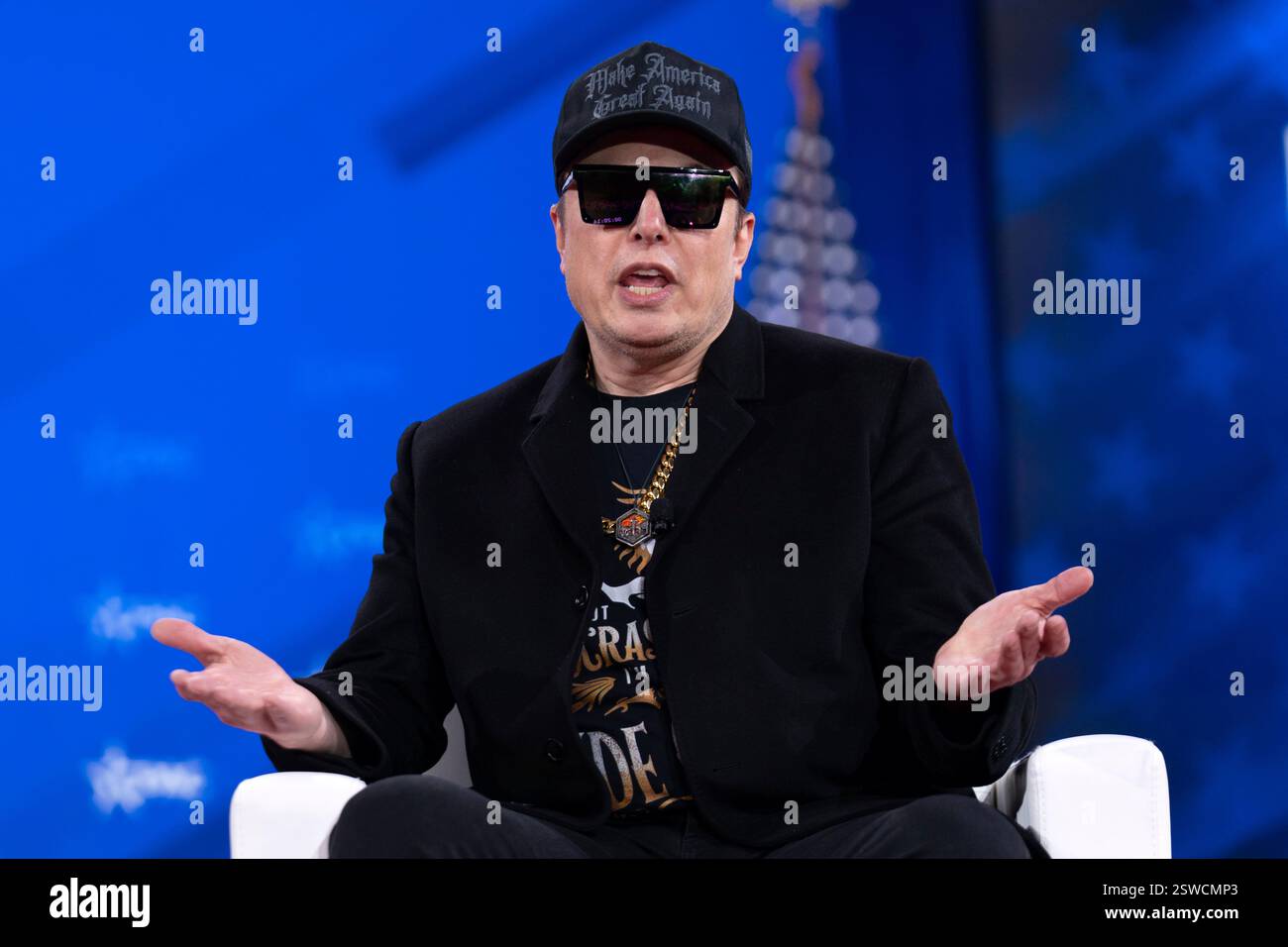 Elon Musk speaks at the Conservative Political Action Conference, CPAC ...