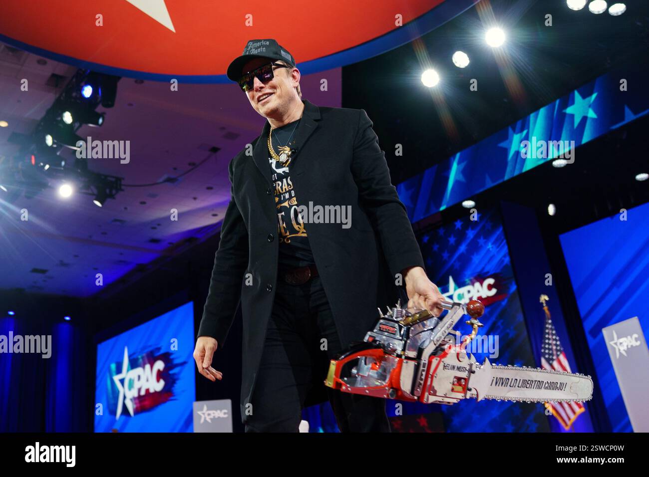 US entrepreneur and U.S. special government employee Elon Musk at the ...