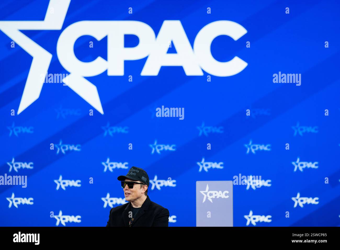 Elon Musk speaks at the 2025 Conservative Political Action Conference ...