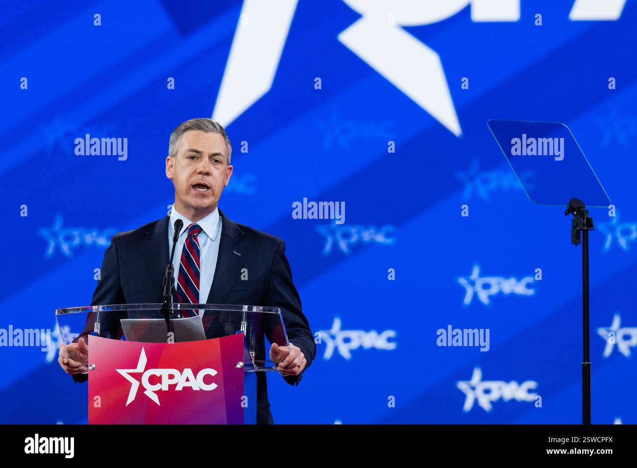 United States Senator Jim Banks (Republican of Indiana) speaks at the ...