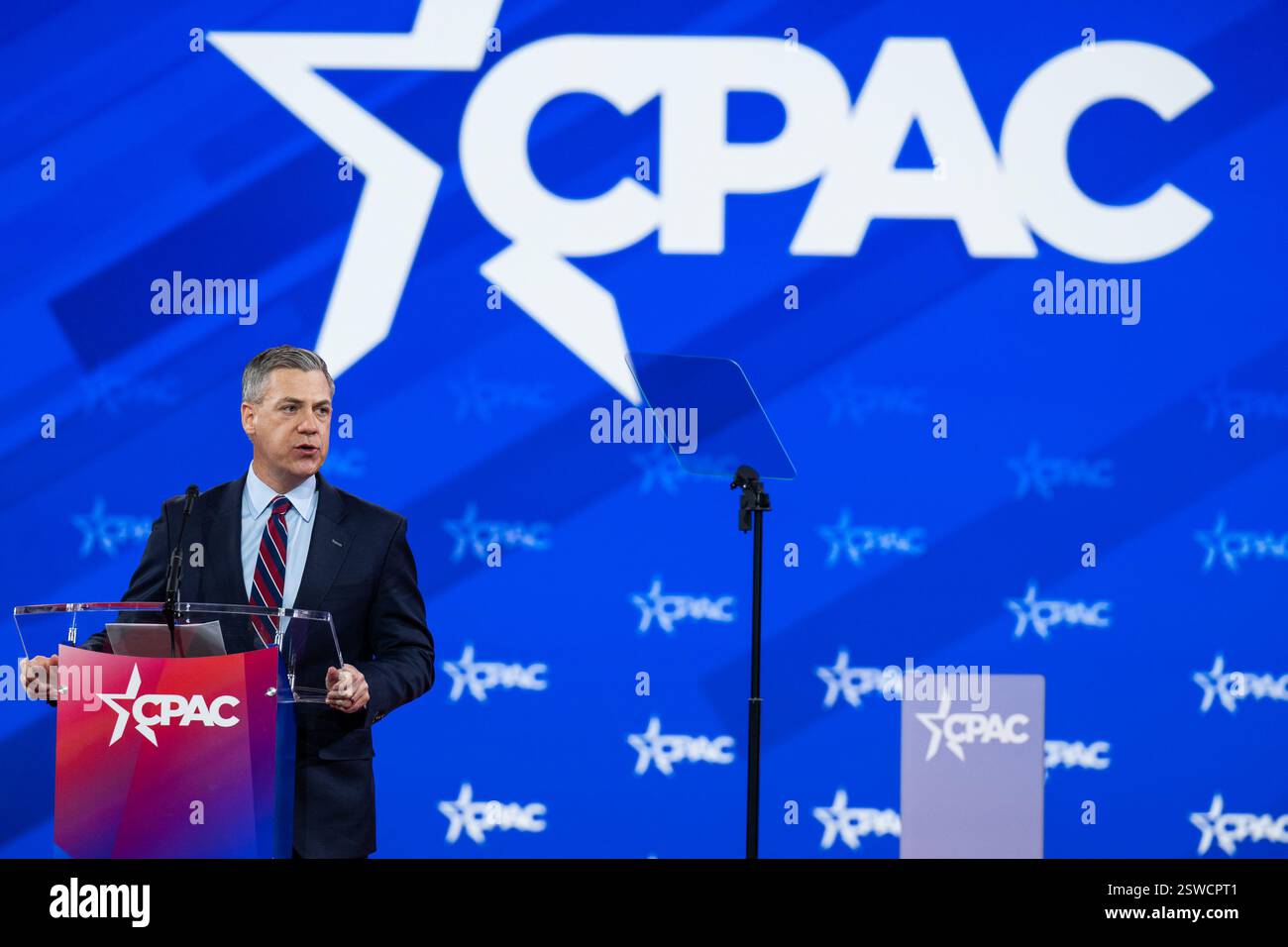United States Senator Jim Banks (Republican of Indiana) speaks at the ...