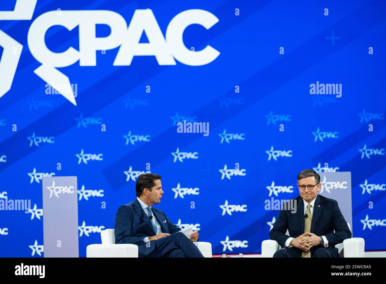 Speaker of the US House of Representatives Mike Johnson (Republican of ...
