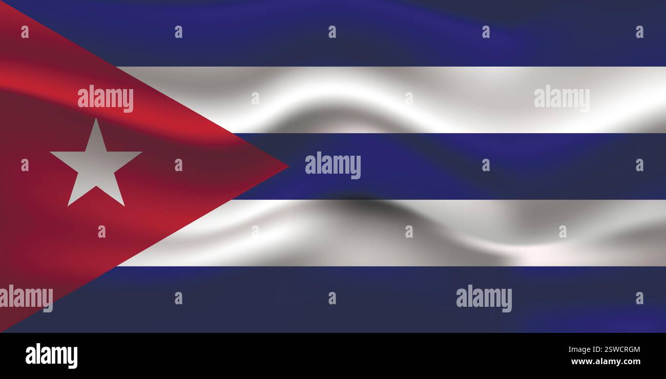 Flag of Cuba. Cuban national symbol in official colors. Template icon ...