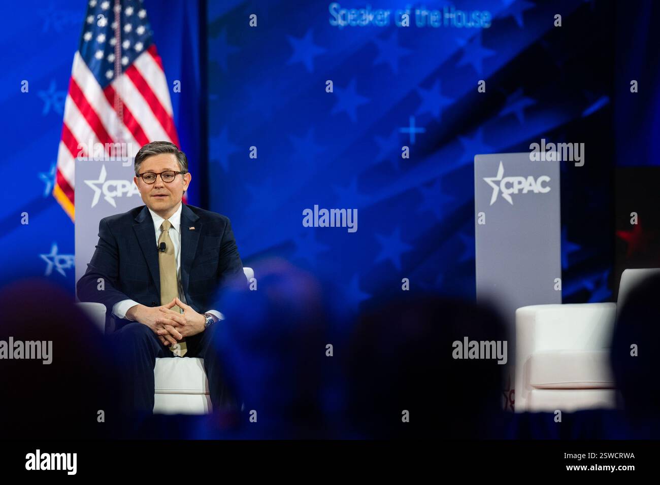 Speaker of the US House of Representatives Mike Johnson (Republican of ...