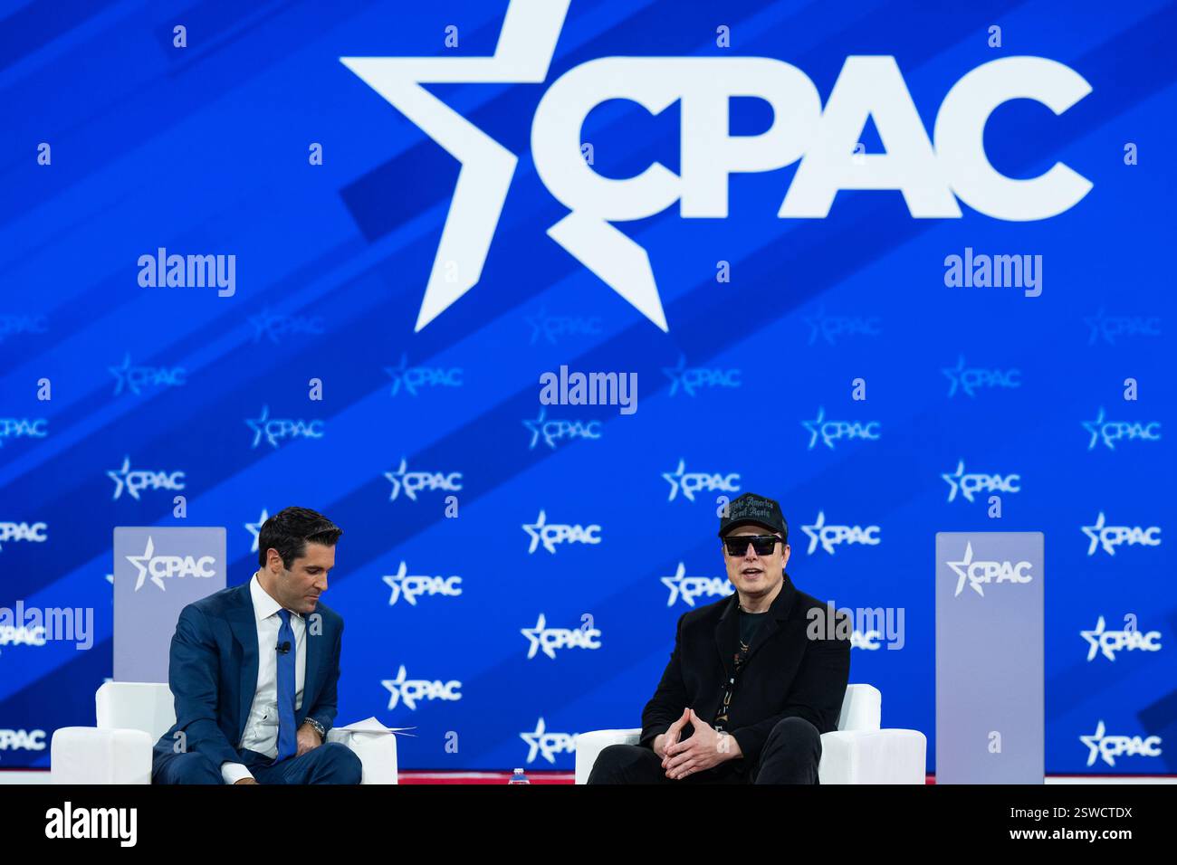 Elon Musk speaks at the 2025 Conservative Political Action Conference ...
