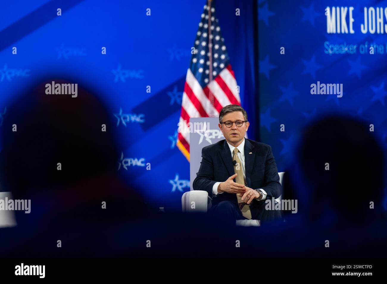 Speaker of the US House of Representatives Mike Johnson (Republican of ...