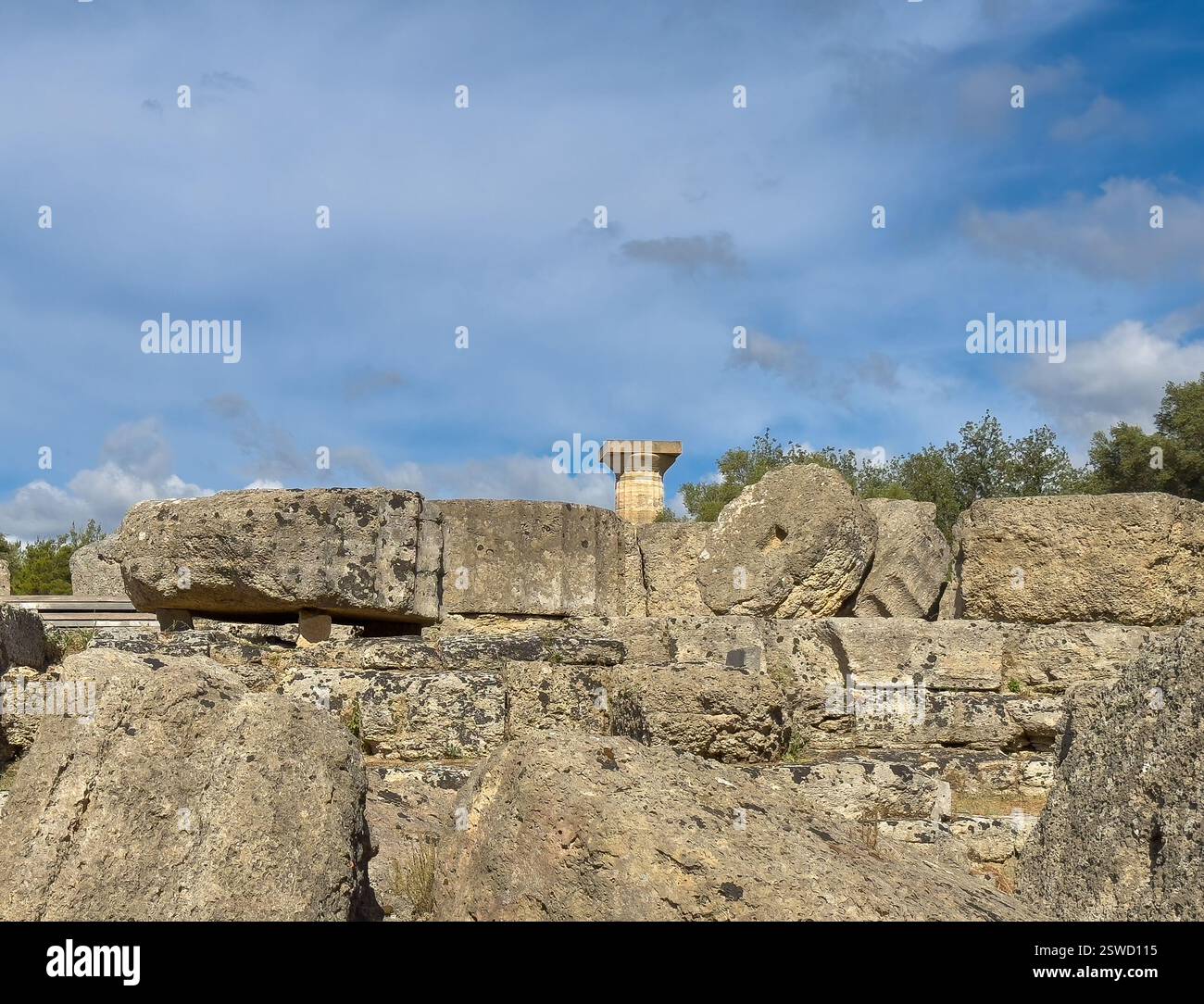 Olympia, Greece - July 4, 2024: Birthplace of the Olympic Games. East ...