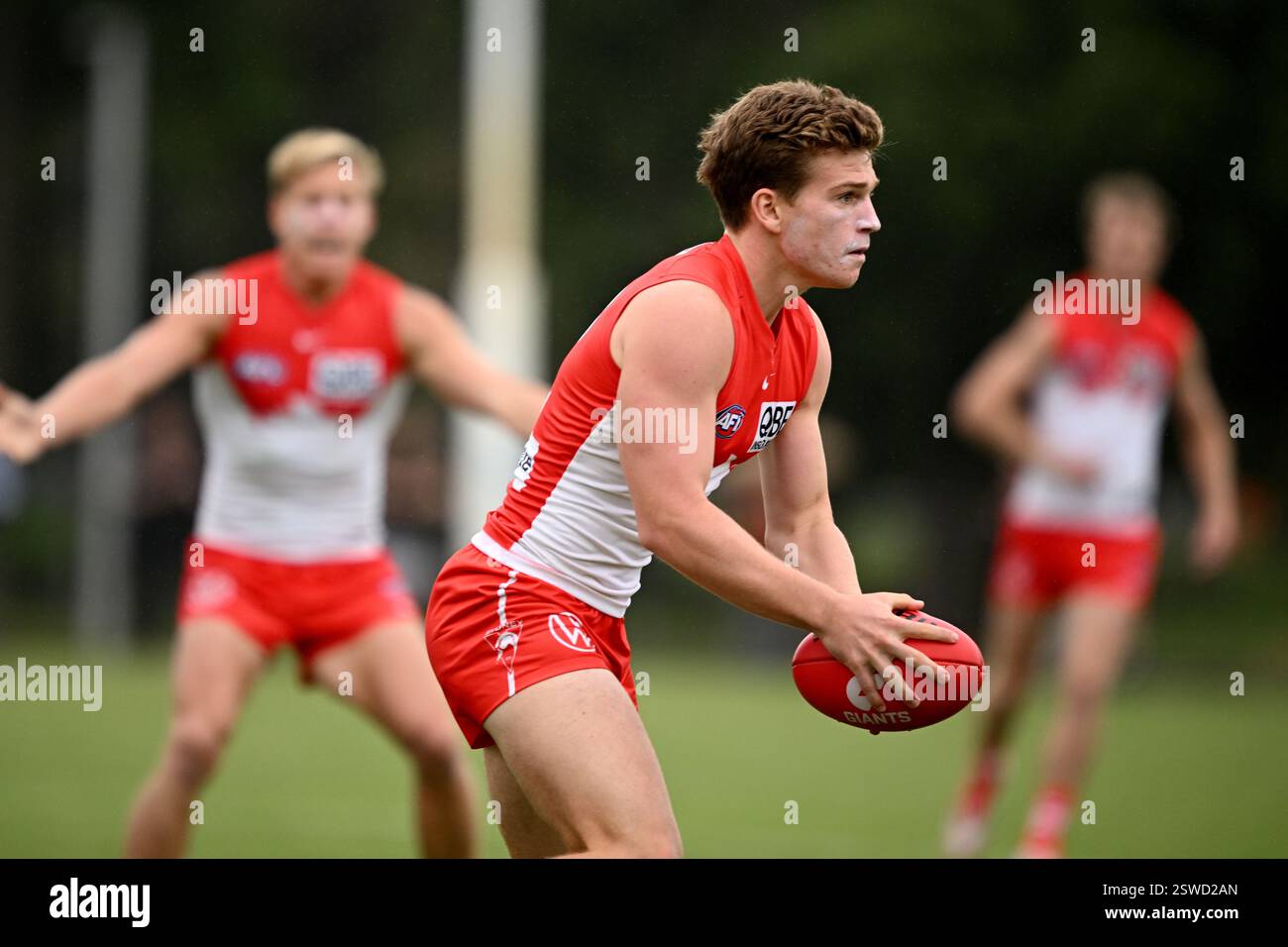Sydney, Australia. 21st Feb, 2025. Angus Sheldrick of the Swans during ...