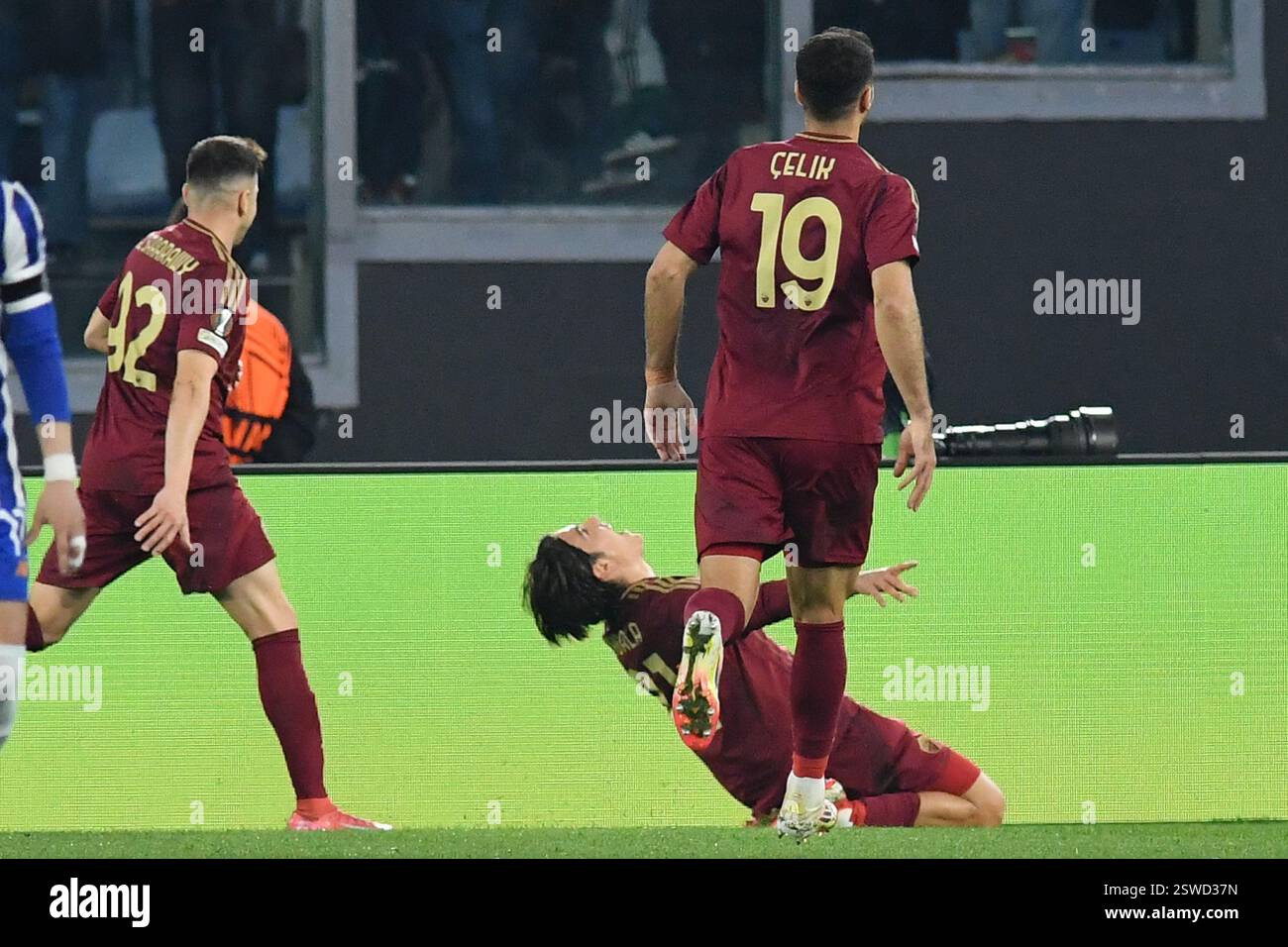 Rome, Lazio. 20th Feb, 2025. Paulo Dybala of AS Roma celebrates scoring ...