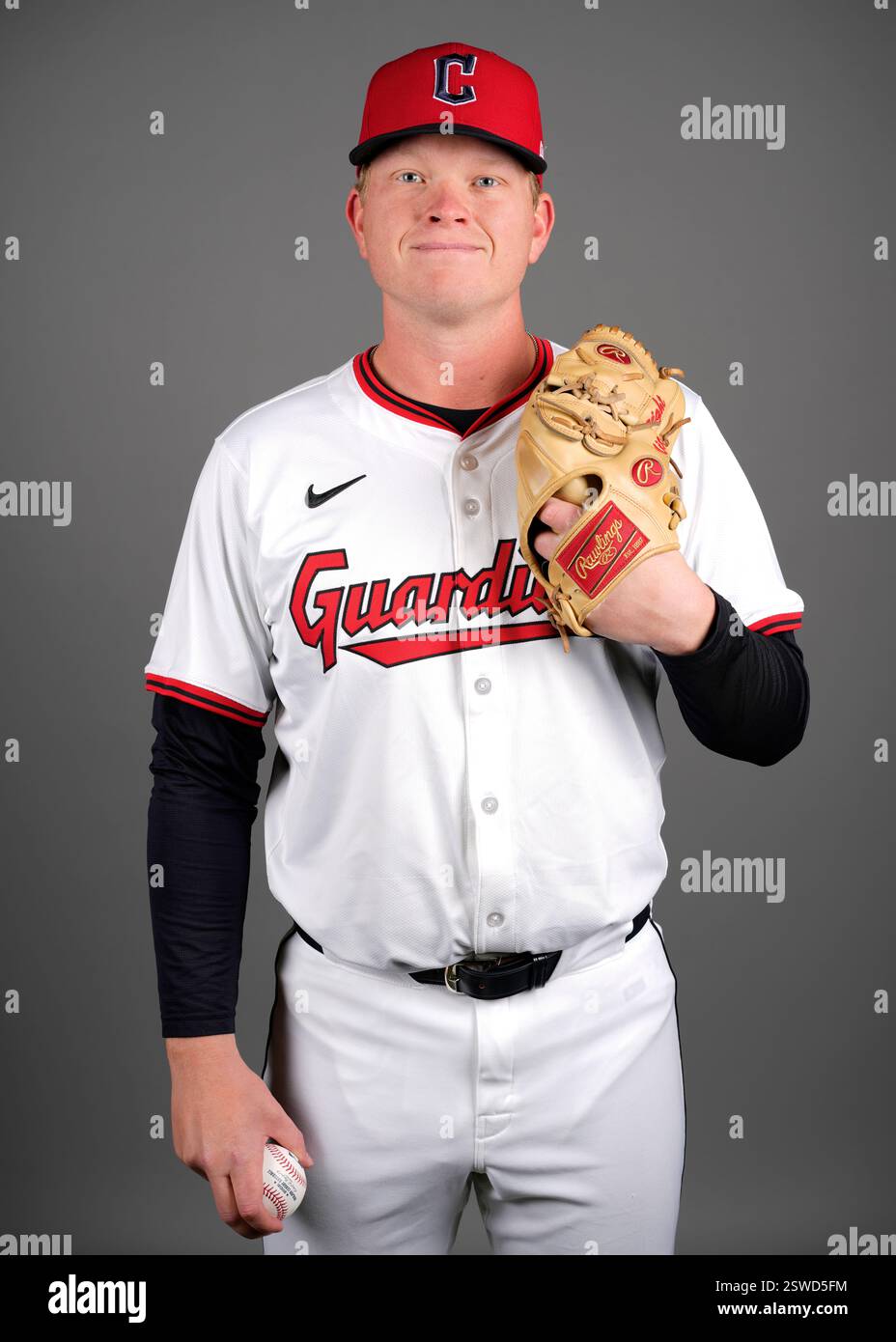 This is a 2025 photo of pitcher Nic Enright of the Cleveland Guardians ...