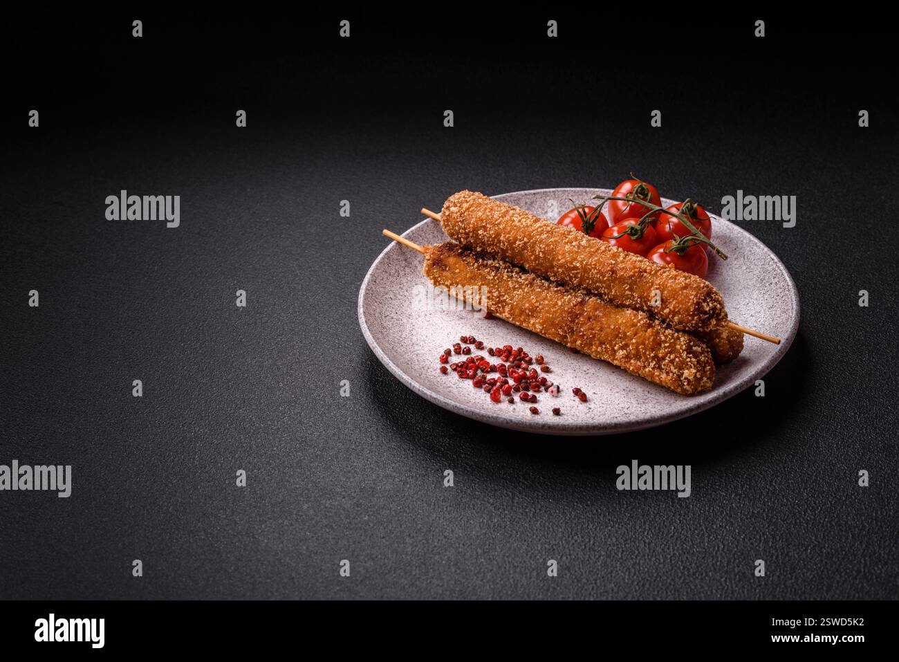 Lula kebab meat fried on a fire in breading with salt, spices and herbs ...