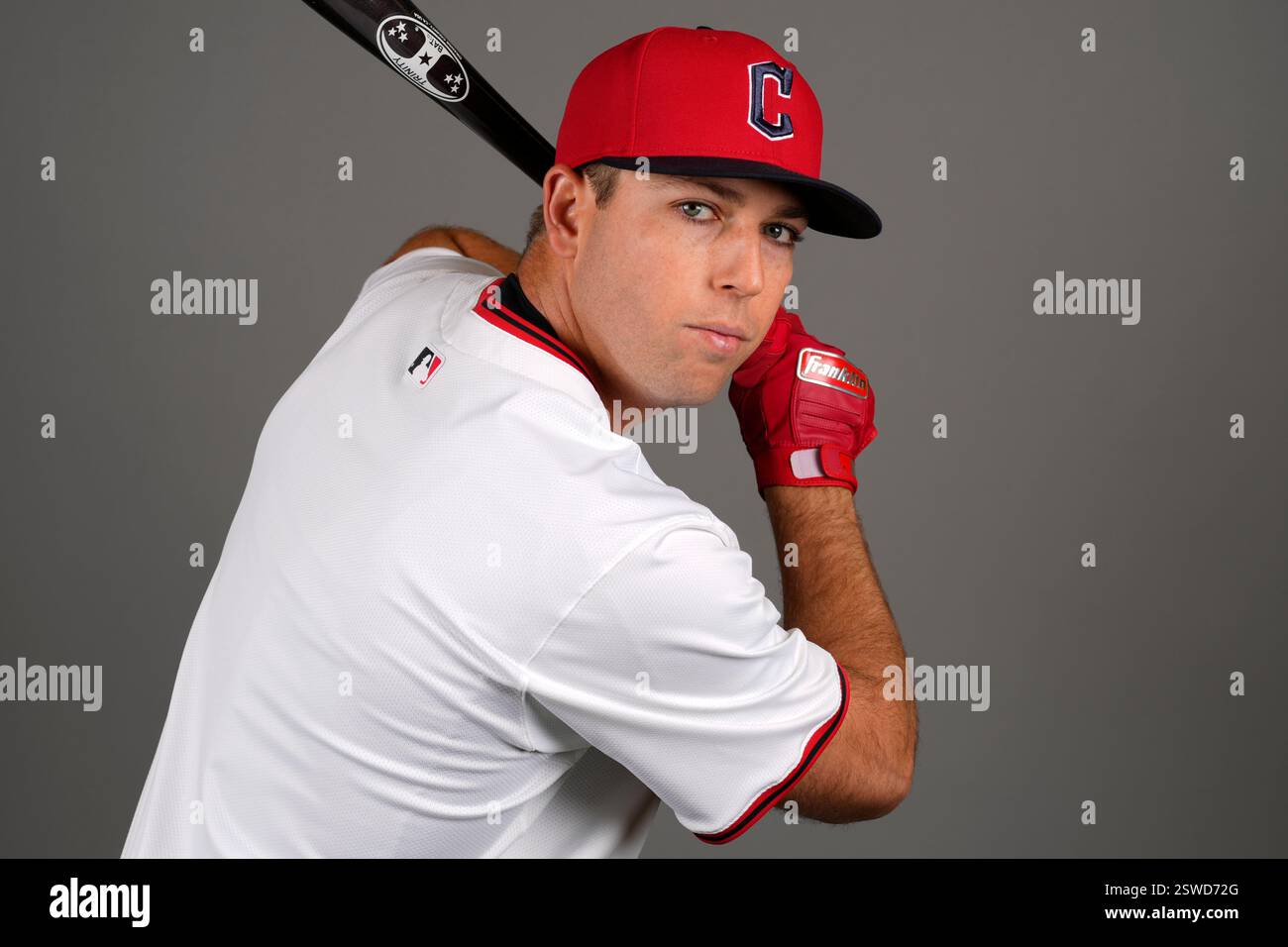 This is a 2025 photo of Micah Pries of the Cleveland Guardians baseball ...