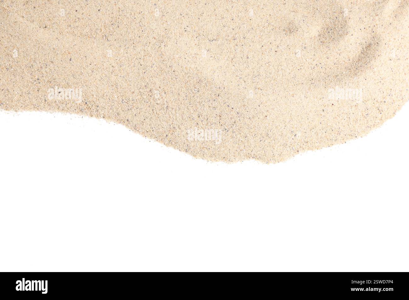 Light beach sand with lines on white background Stock Photo - Alamy
