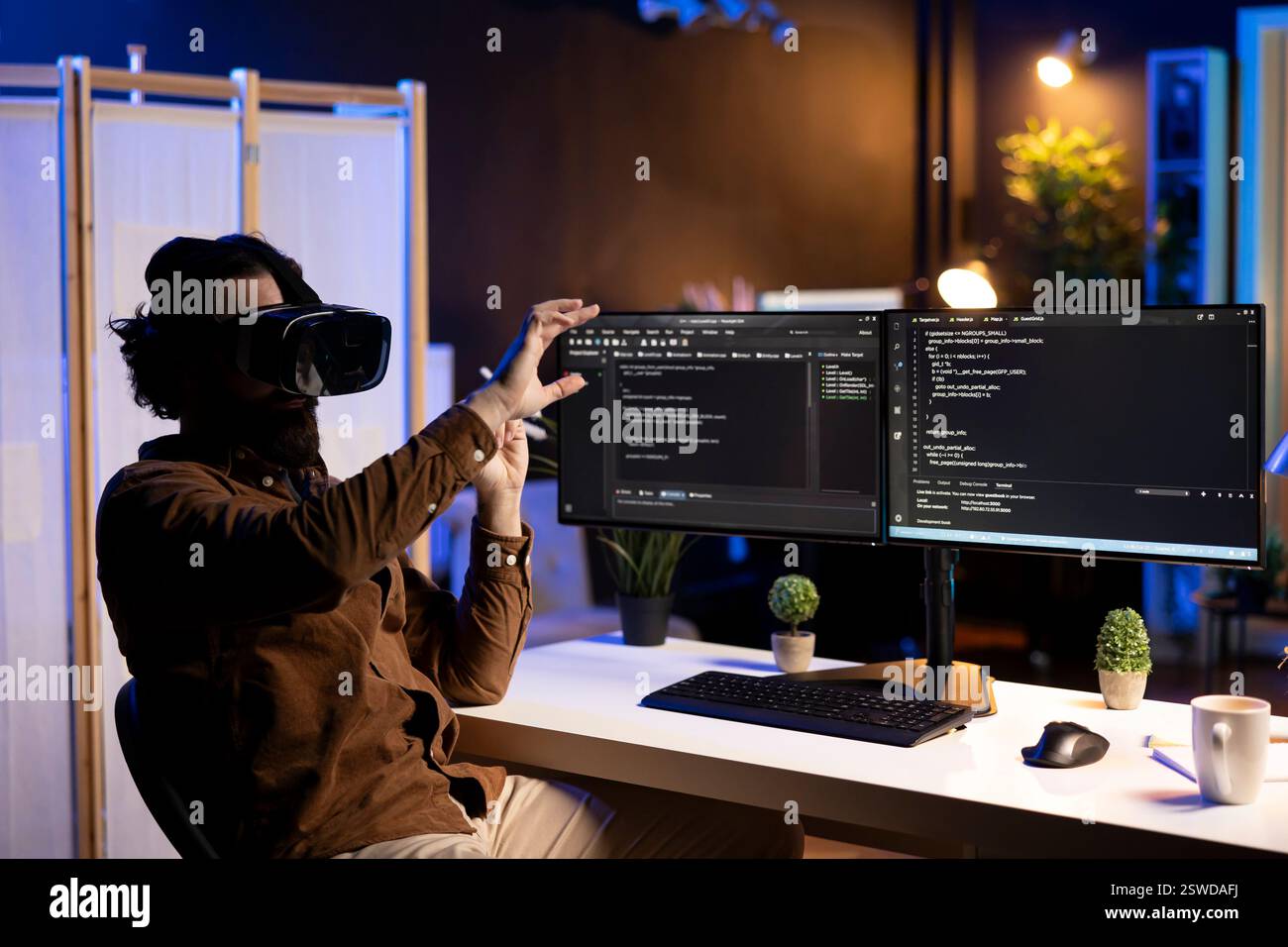 Programmer using high tech VR headset to secure company servers from ...