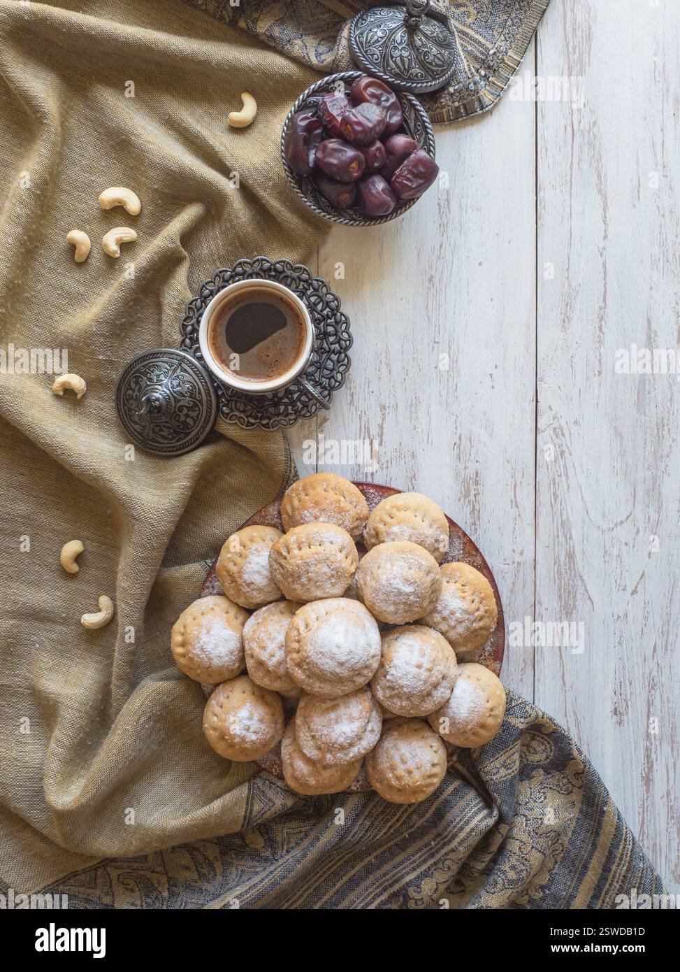 Eid and Ramadan Dates Sweets - Arabian cuisine. Egyptian cookies Kahk ...