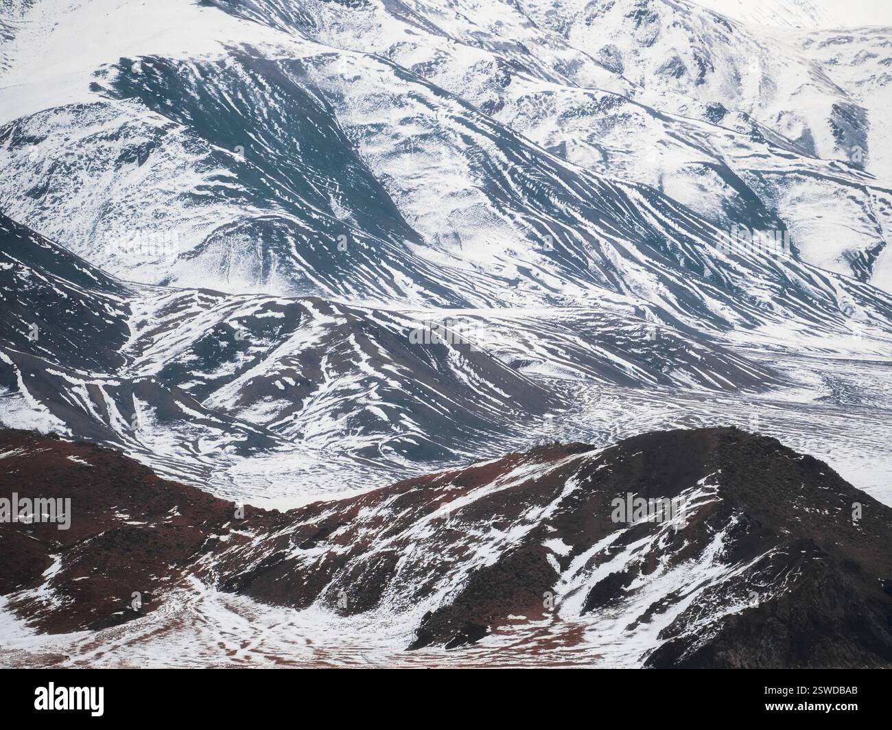 Texture of snow-capped mountains. Minimalist nature background of snowy ...