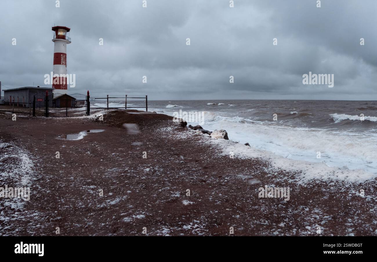 A change in the weather, a storm. Dramatic seascape with a raging sea ...