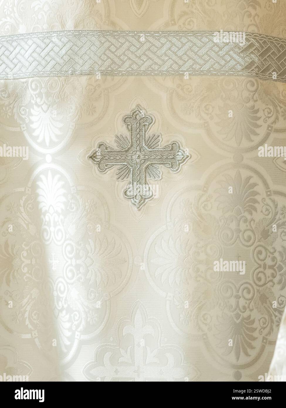 Cloth of a cassock close up. Liturgical clothes, liturgical vestments ...