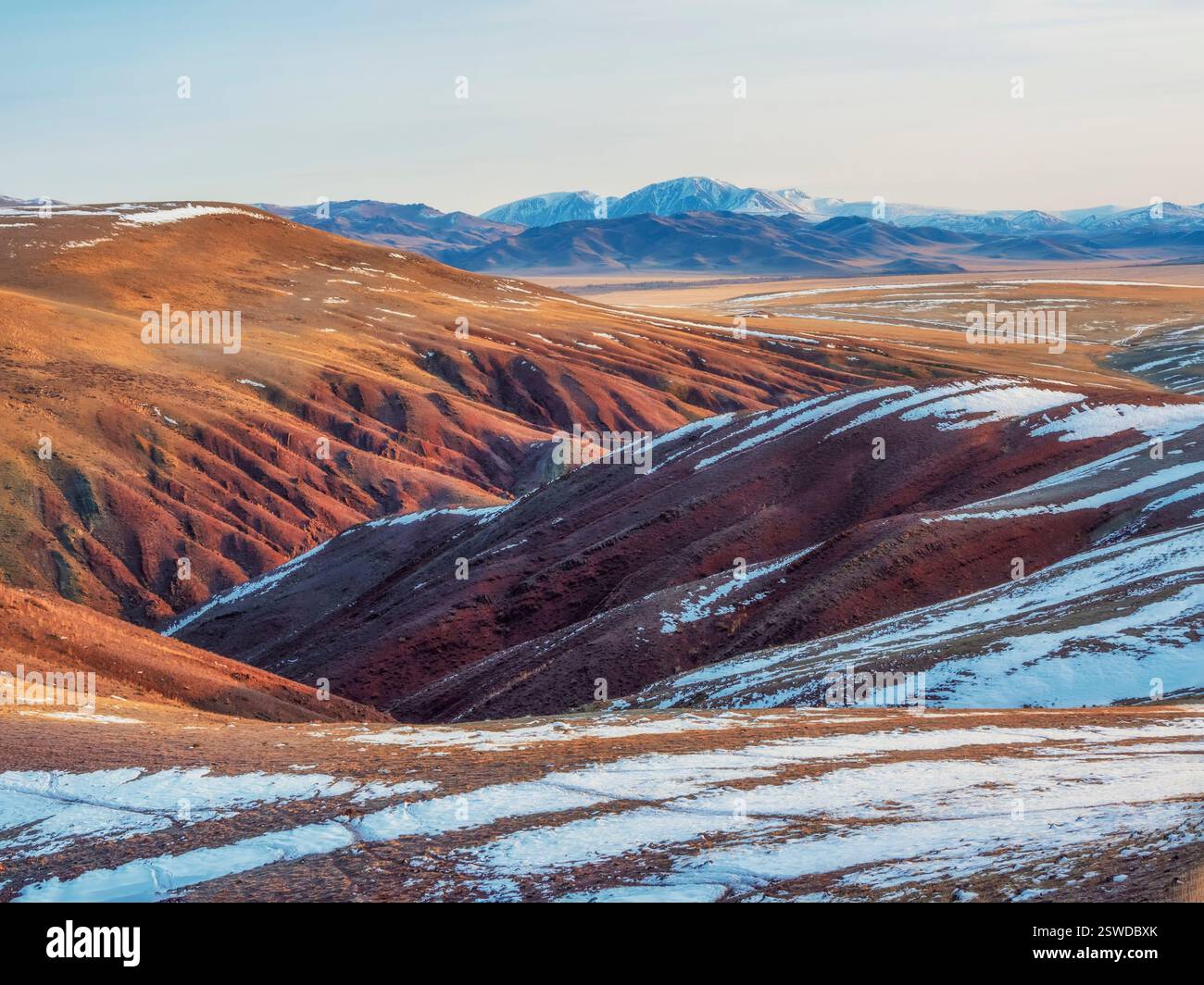 Vivid multicolor nature background of colorful highland valley among ...