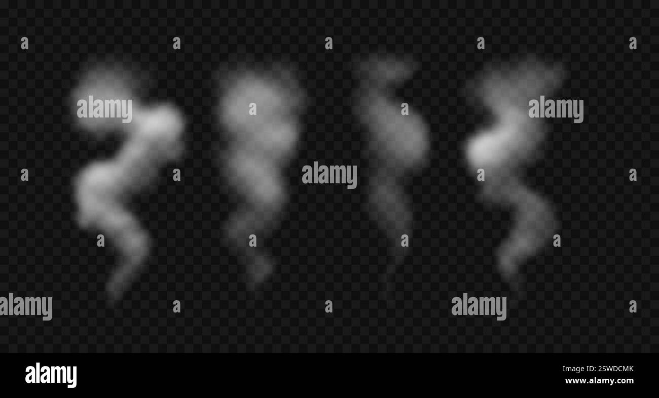 Set of realistic mist, vapor, steam, smoke Stock Vector Image & Art - Alamy