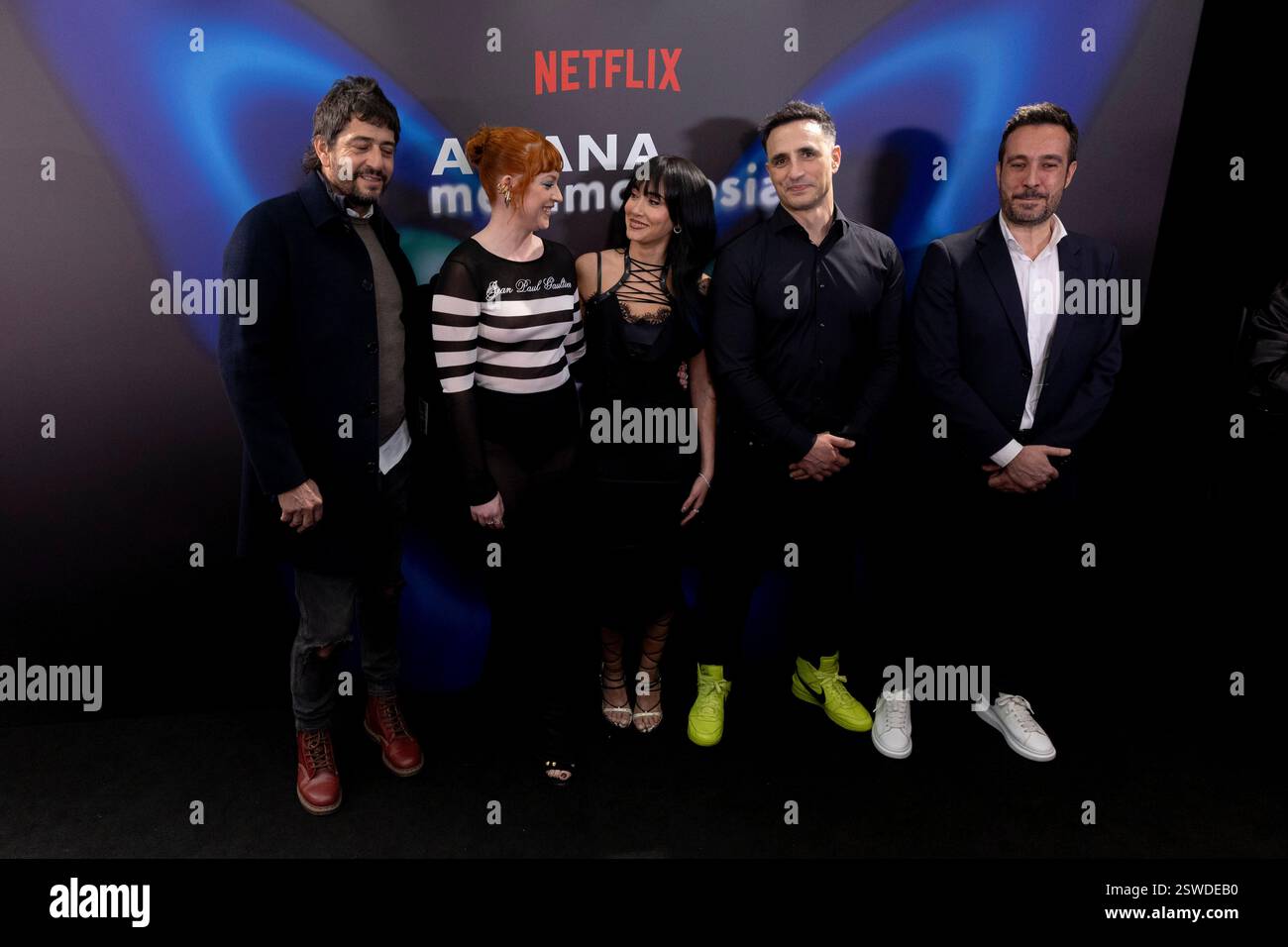 Chloé Wallace (2L) and singer Aitana (3R) attended 'Aitana Metamorfosis ...