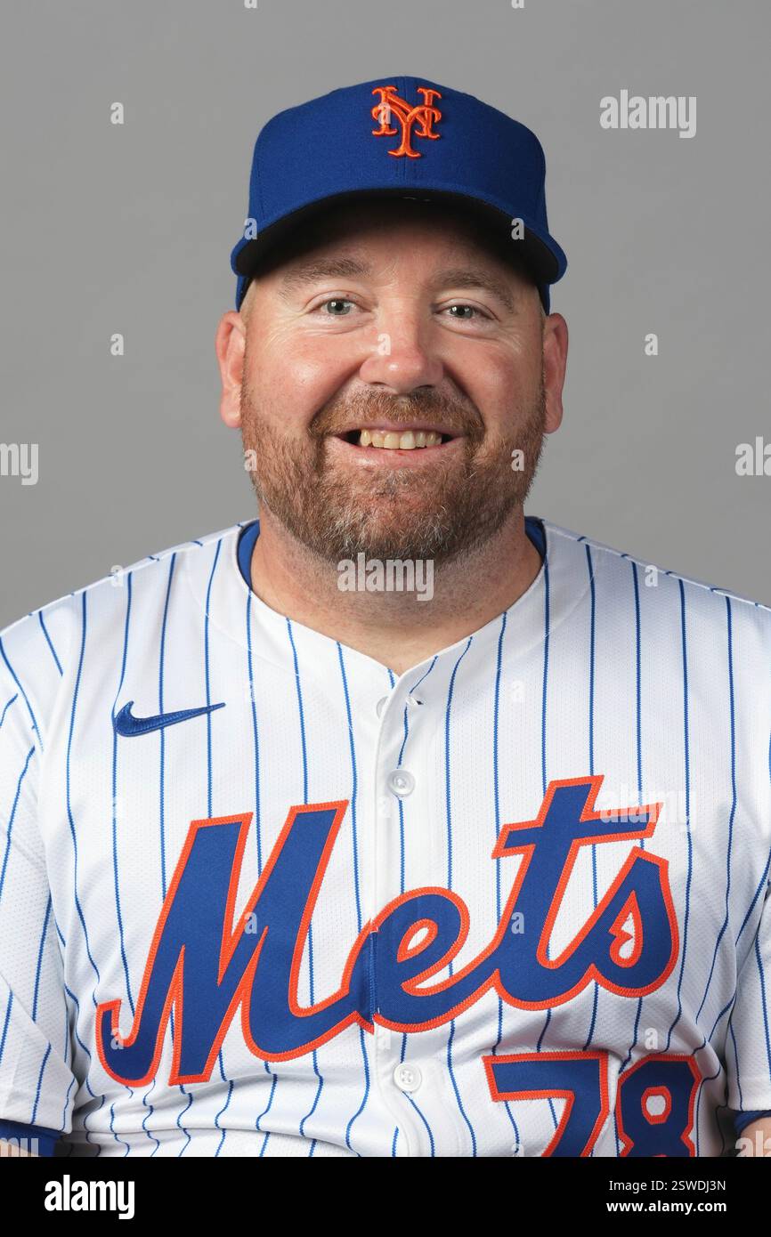 This is a 2025 photo of Eric Langill of the New York Mets baseball team ...