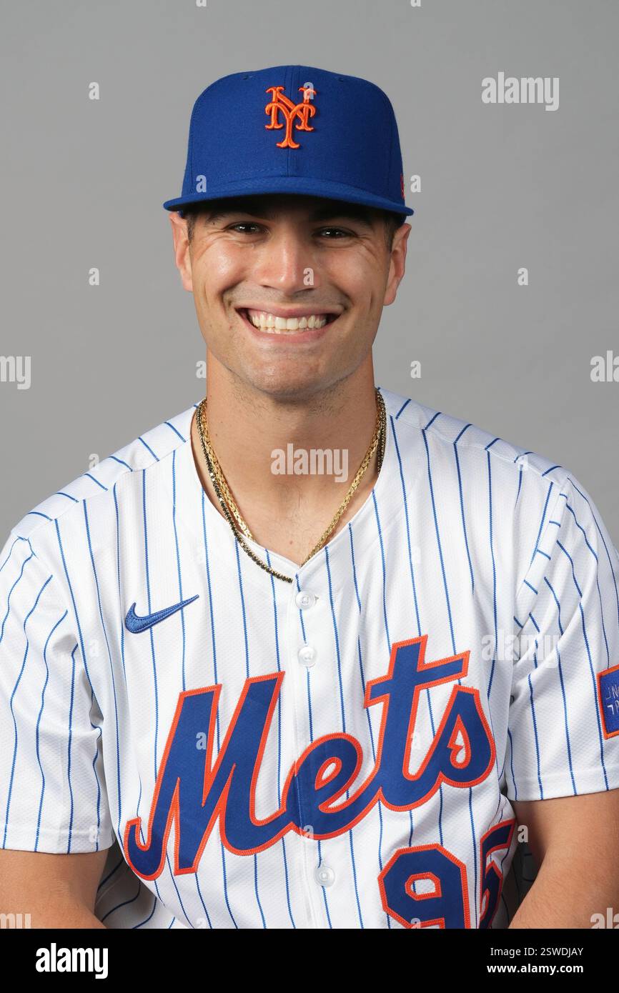 This is a 2025 photo of Kevin Parada of the New York Mets baseball team ...