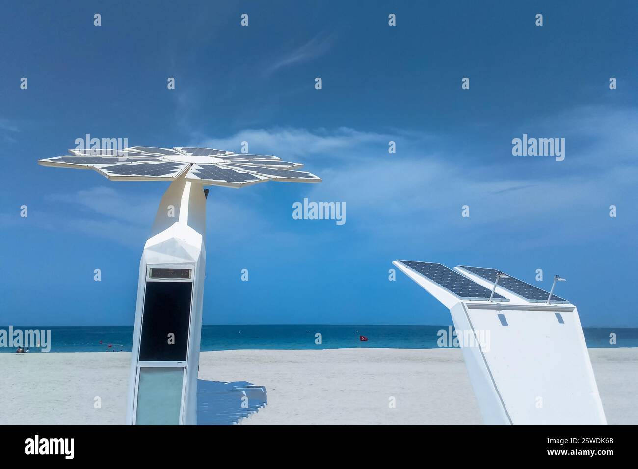 Solar panel powered palm-tree with Wi-Fi stations promote Dubai smart ...