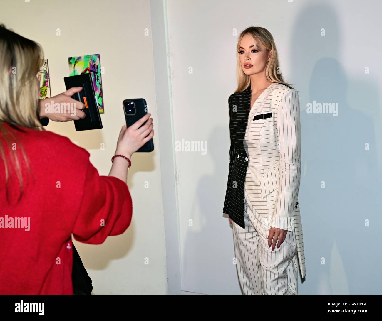 LONDON, ENGLAND: 20th February 2025: Chelsea Fisher attends the Fashion ...