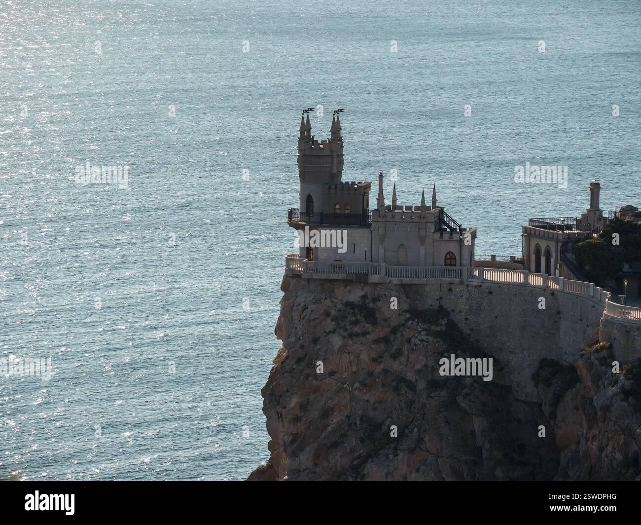 Castle on a cliff. Crimea Stock Photo - Alamy
