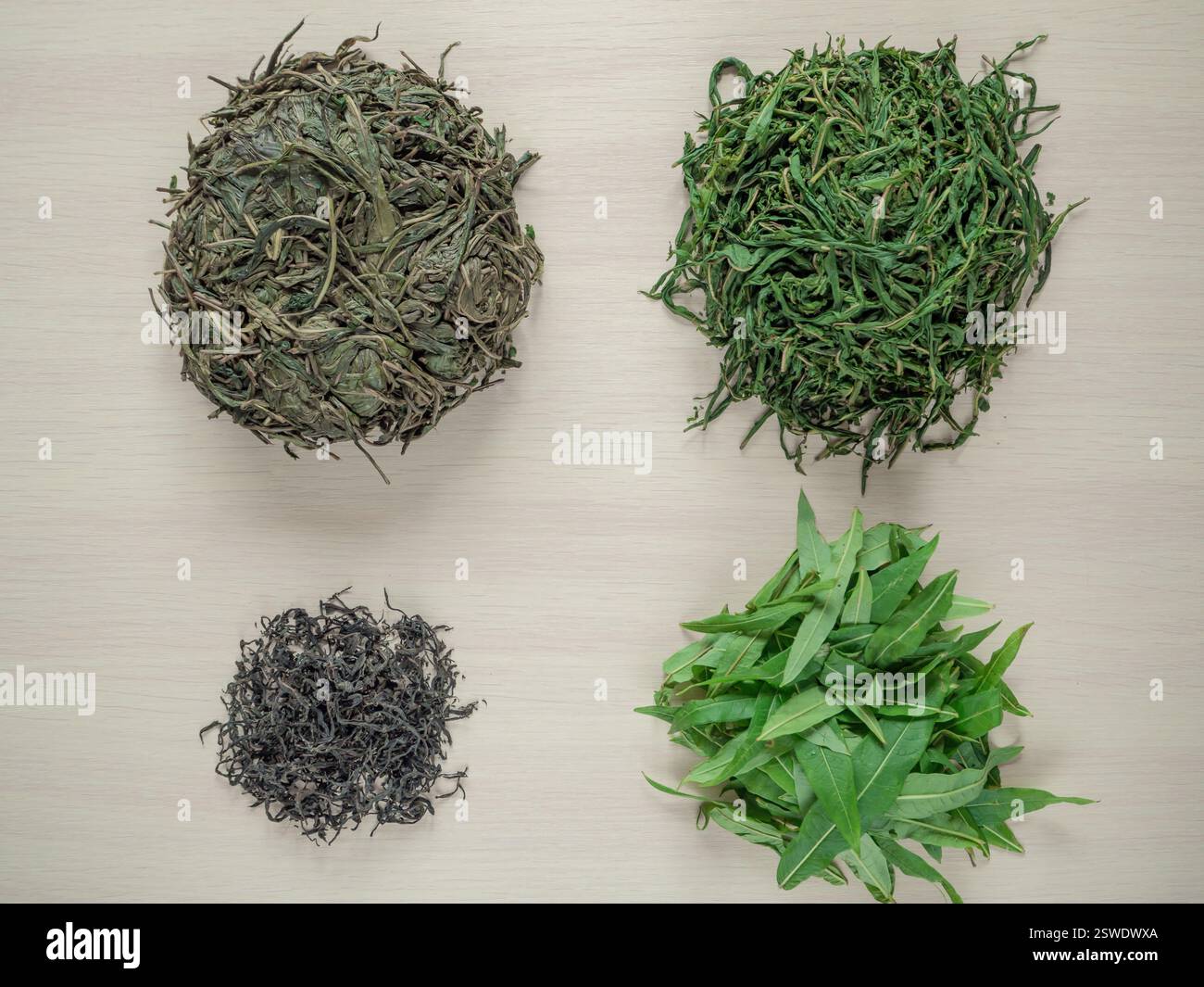 Stages of production of fermented tea leaves. Fermented Ivan-tea Stock ...