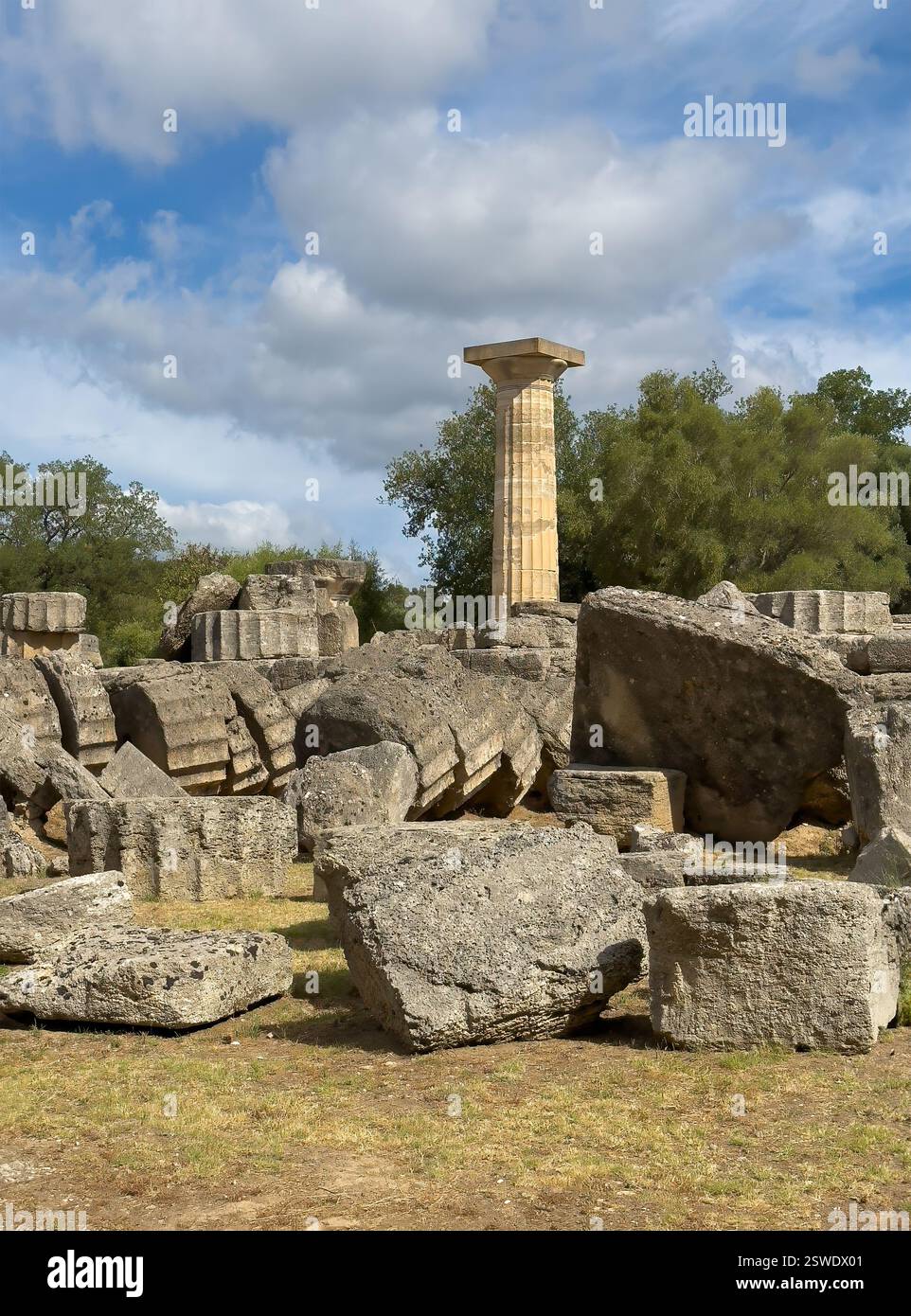 Olympia, Greece - July 4, 2024: Birthplace of the Olympic Games. Heap ...
