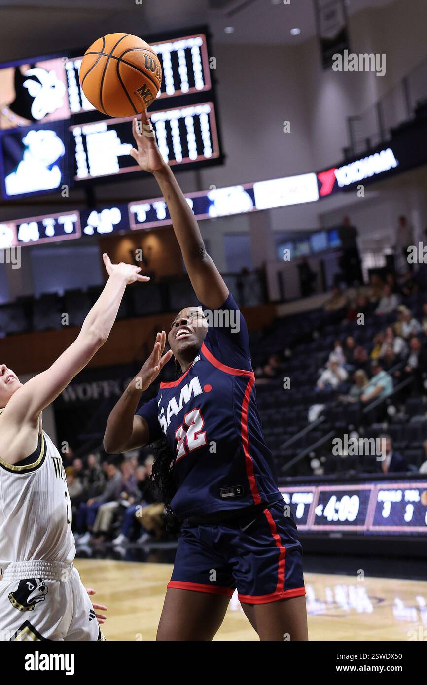 SPARTANBURG, SC - FEBRUARY 20: Samford Bulldogs guard Sierra Godbolt ...