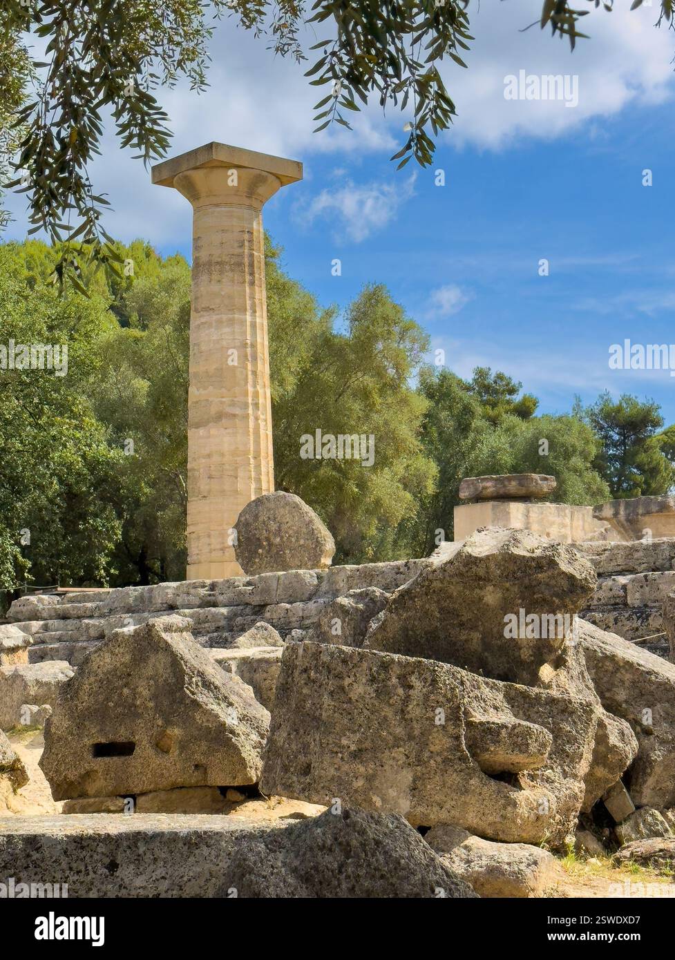 Olympia, Greece - July 4, 2024: Birthplace of the Olympic Games. Heap ...