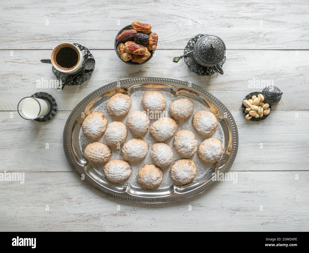 Ramadan sweets background. Cookies of El Fitr Islamic Feast. Egyptian ...