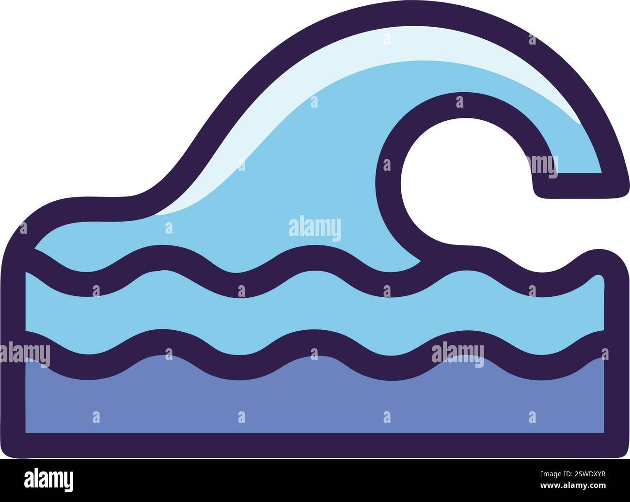 Rolling into the beach Stock Vector Images - Alamy