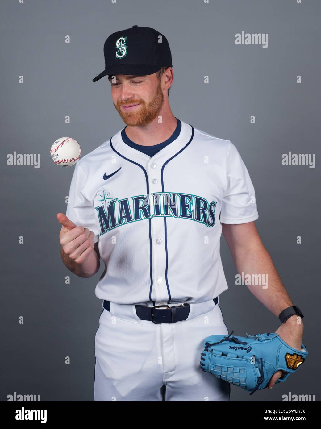 This is a 2025 photo of pitcher Hunter Cranton of the Seattle Mariners ...