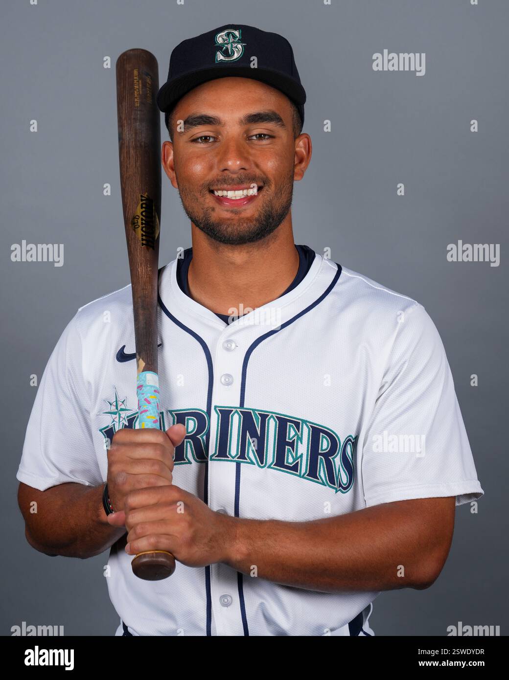 This is a 2025 photo of catcher Harry Ford of the Seattle Mariners ...