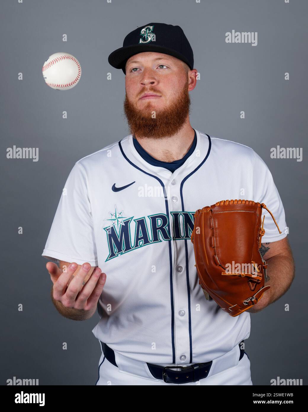 This is a 2025 photo of relief pitcher Will Klein of the Seattle ...