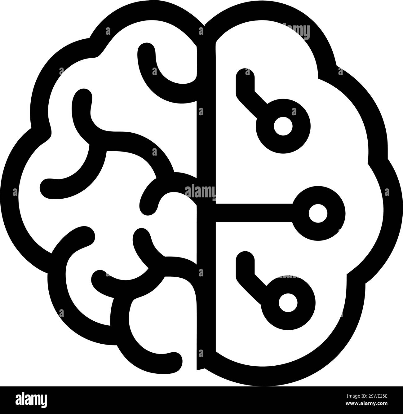 AI and Human Brain connections icon Stock Vector Image & Art - Alamy