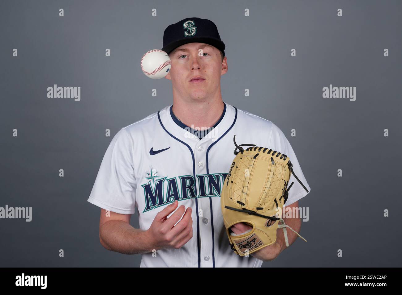 This is a 2025 photo of pitcher Tyler Cleveland of the Seattle Mariners ...