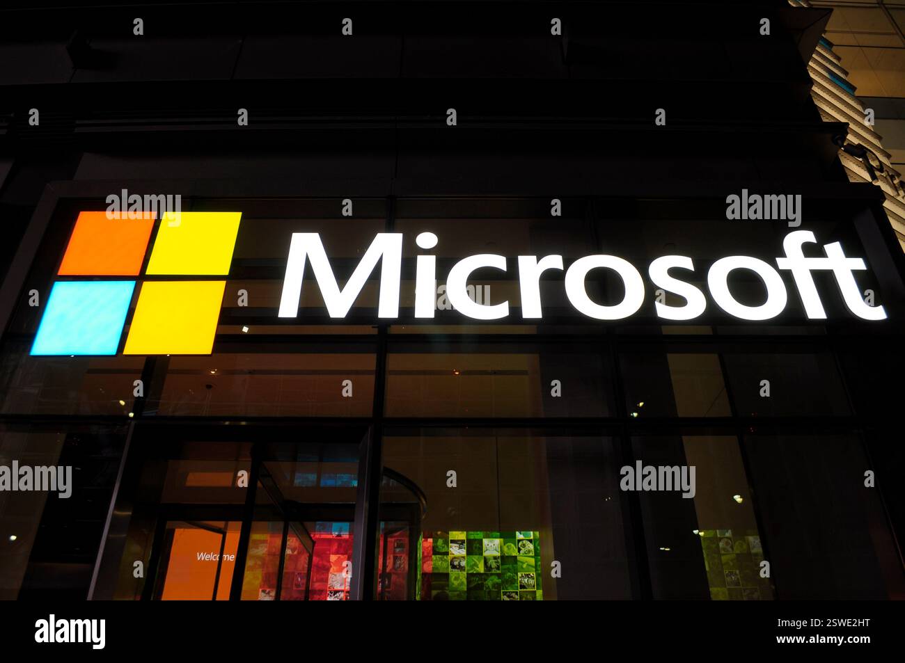 New York, United States. 19th Feb, 2025. A Microsoft office is seen in ...